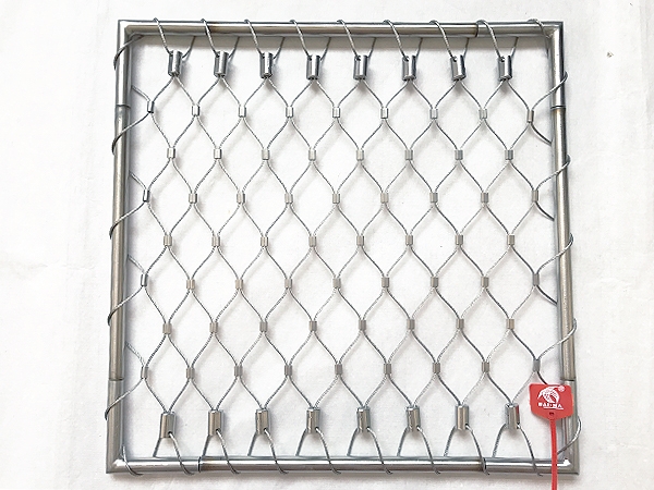 Tubular frame Stainless Steel Cable Mesh for Staircae and balconly ...